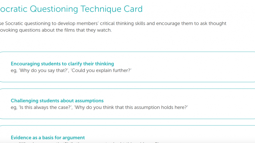Resource - Thought Provoking Questions - Into Film