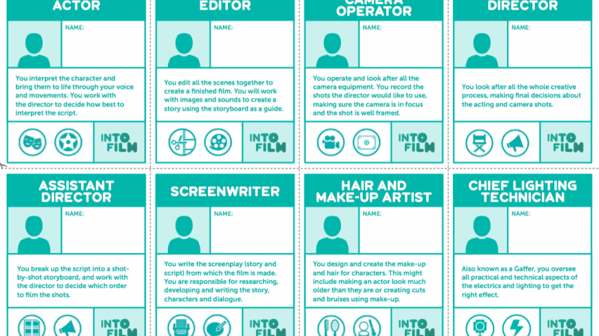 Resource - Filmmaking Job Role Cards - Into Film