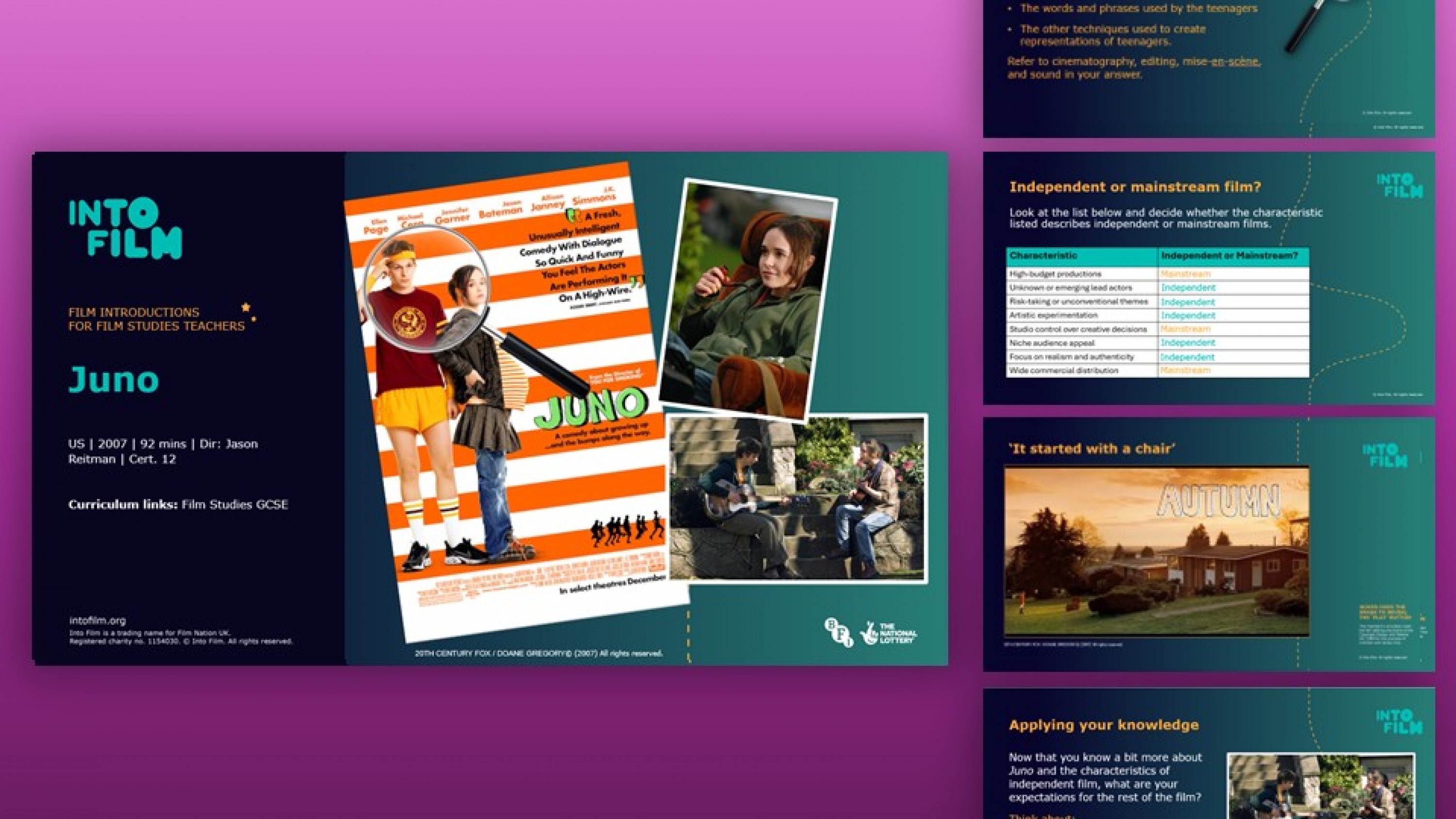 Resource - GCSE Film Studies: Juno - Into Film